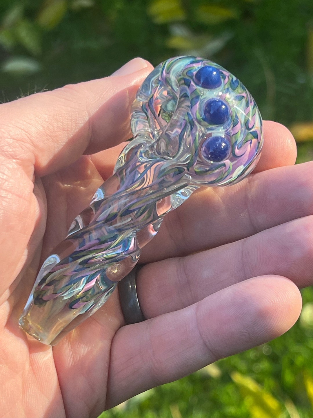 Heavy Twisted Inside Out Glass Pipe Spoon - Etsy
