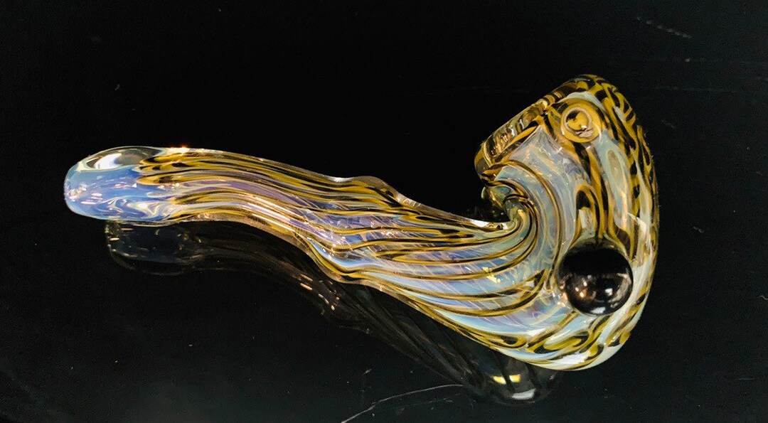 Full Cane Sherlock Style Inside Out Glass Pipe With Steal Your Face ...
