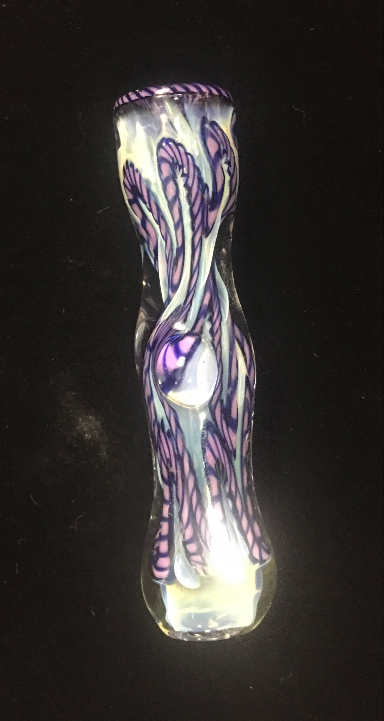 Inside Out Glass Pipe Chillum With Chisel Style Mouthpiece - Etsy