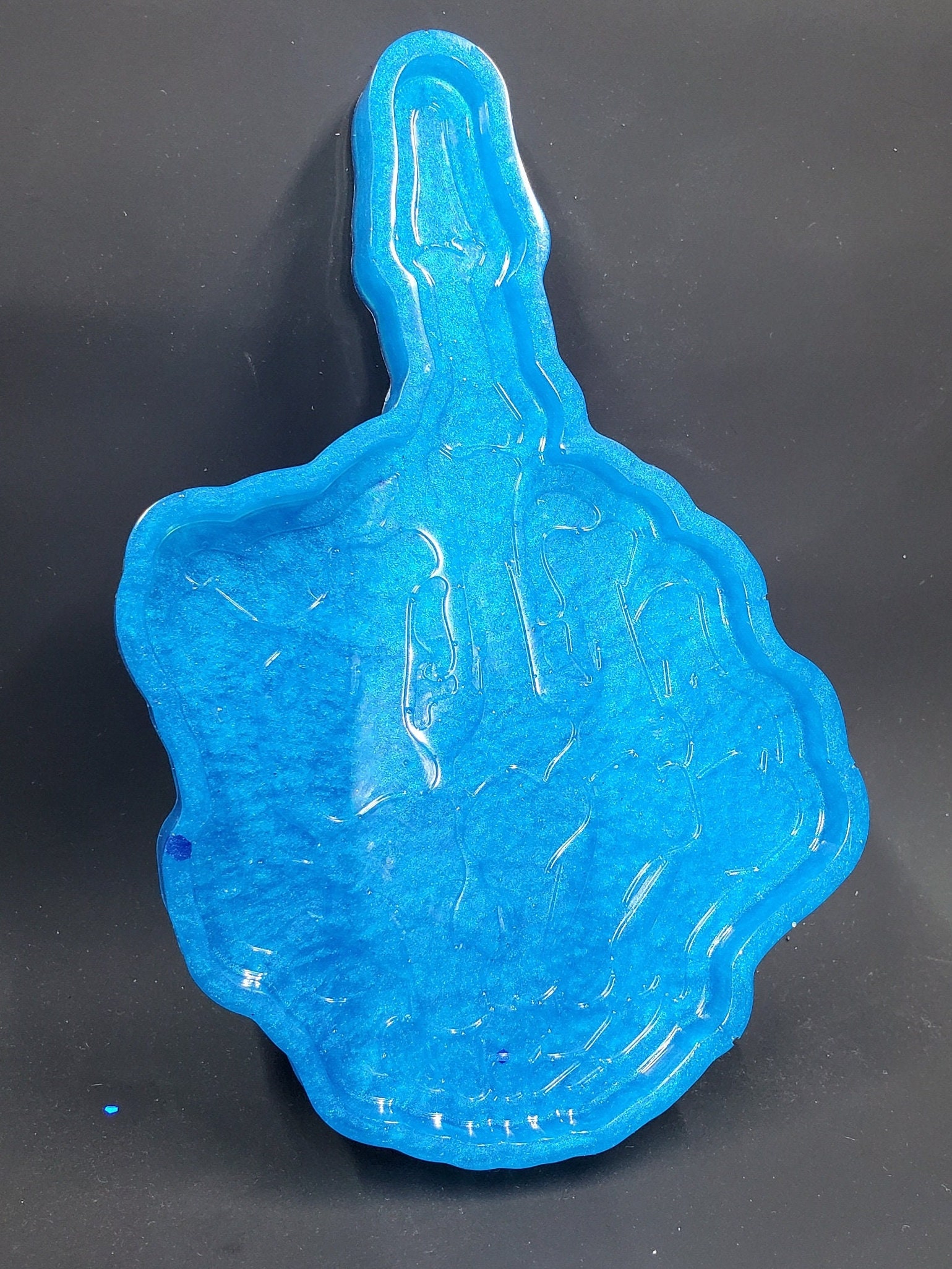 Cool Blue - Skeleton Middle Finger Tray - Etsy