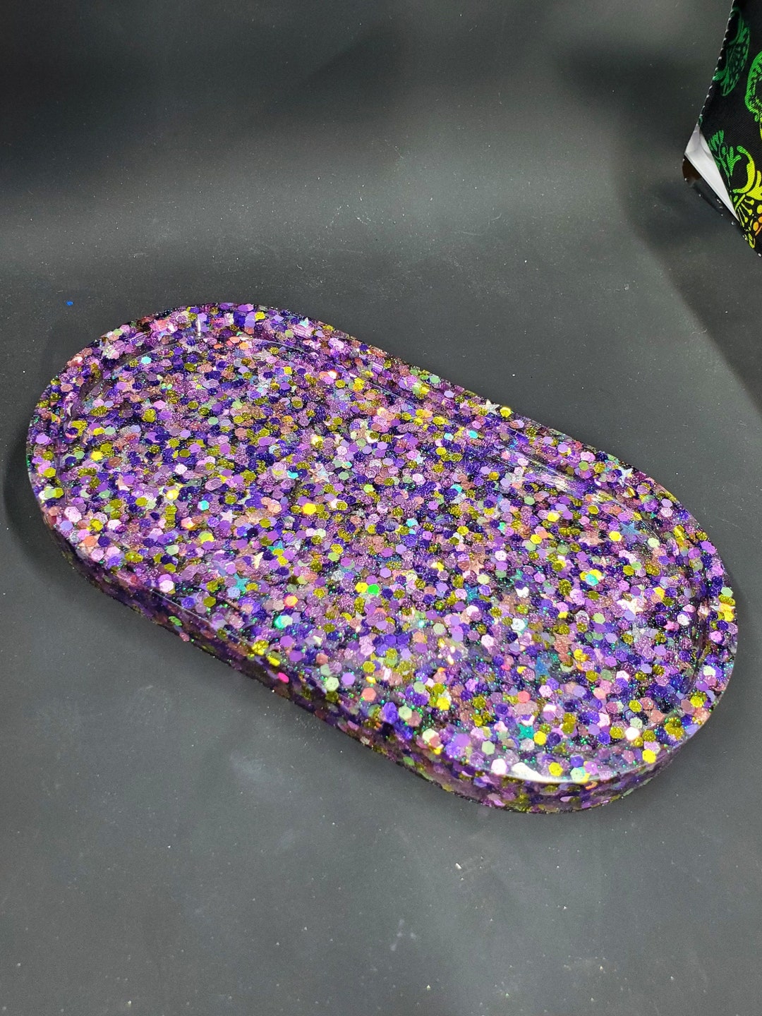 Purple Glitter Vomit - Oval Tray - Etsy