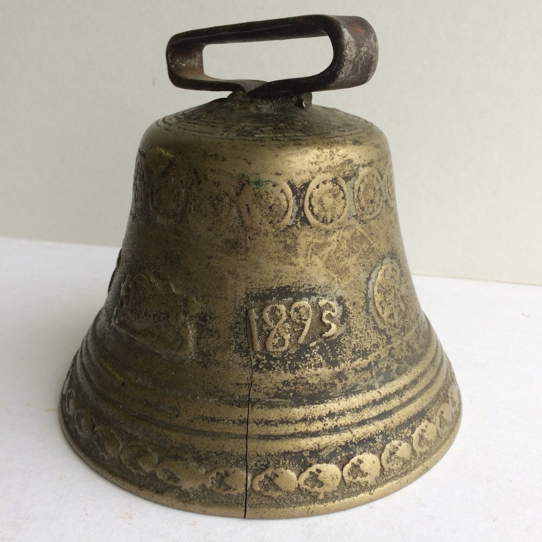 Antique 1893 Brass Bronze Bell - Etsy