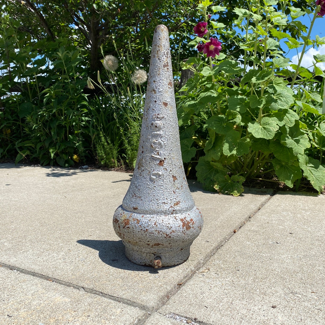 Antique Cast Iron Railroad Pinnacle or Finial in Old Silver Paint - Etsy