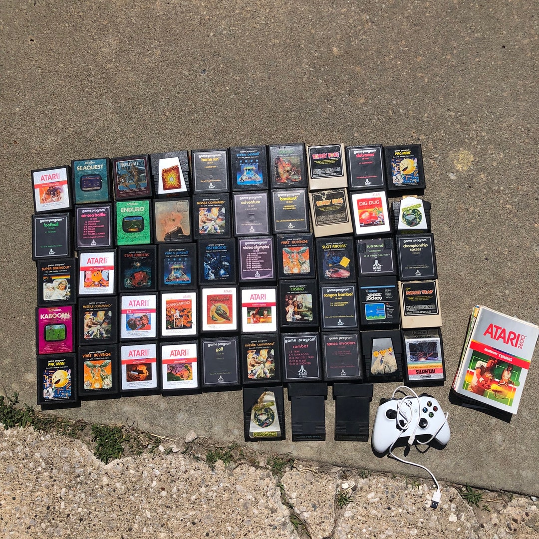 Vintage Lot of 53 Atari Games and 35 Atari Game Manuels - Etsy