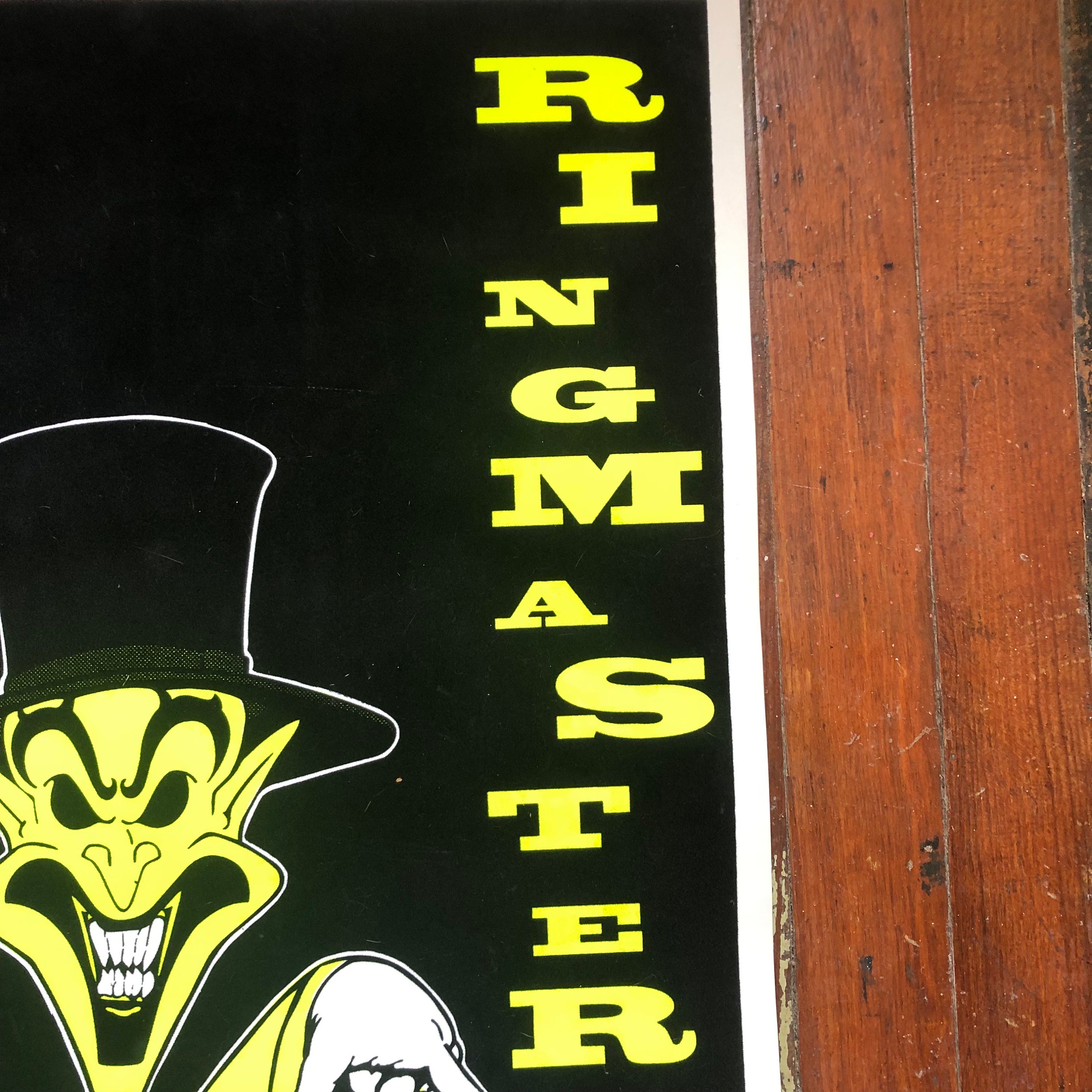 Vintage Felt Blacklight ICP Ringmaster Poster - Etsy