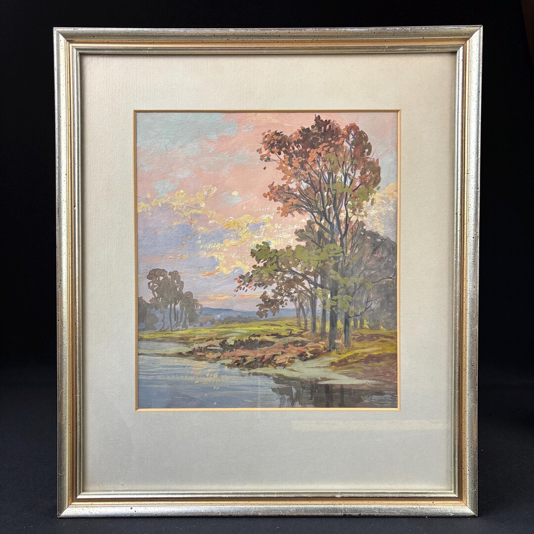 Original J Lebrun Jenkins Landscape Painting Titled Autumn in Pastel ...