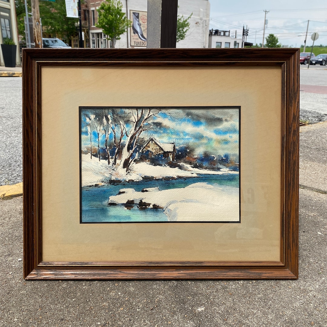 Vintage James Balmer Watercolor Landscape Painting - Etsy