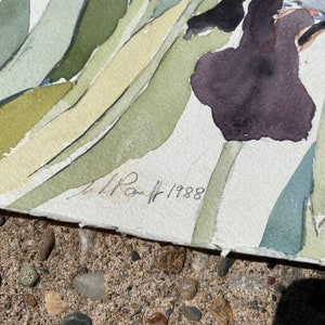 Marie Louise Rouff Watercolor Titled First Iris 1988 - Etsy