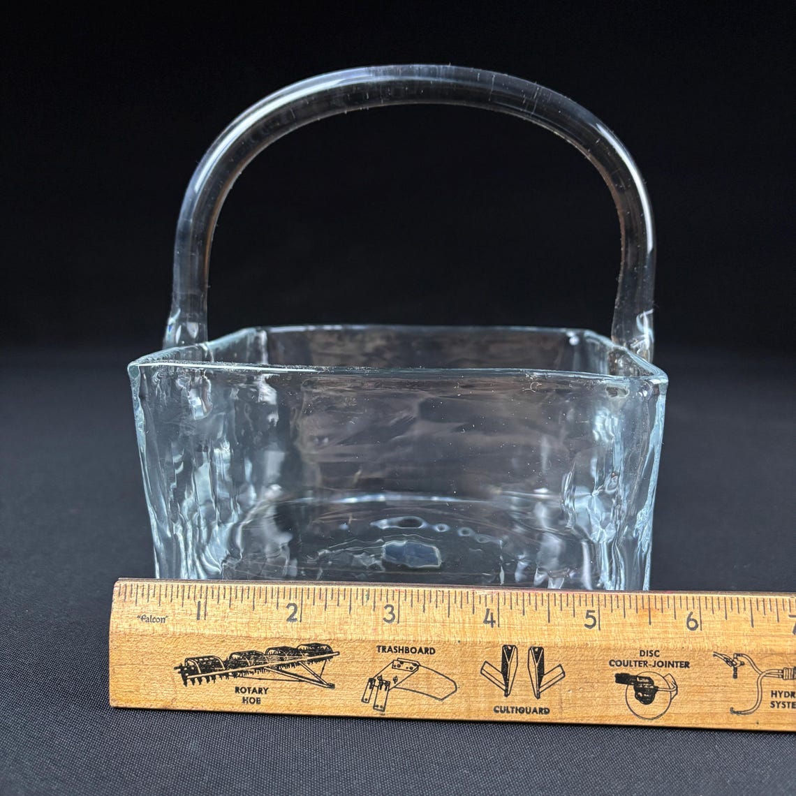 Vintage MCM Blenko Clear Glass Basket FREE SHIPPING - Etsy