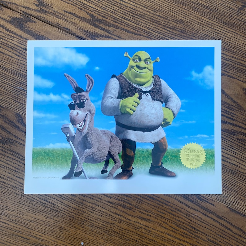 Shrek Special Edition Dreamworks Lithograph, 2001 With COA - Etsy
