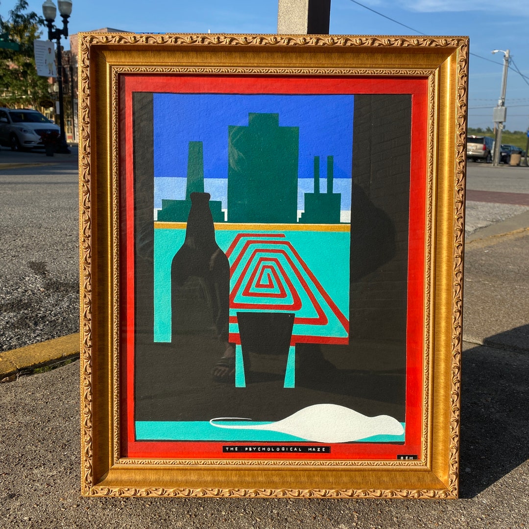 Richard E Menges the Psycological Maze Hard Line Painting - Etsy