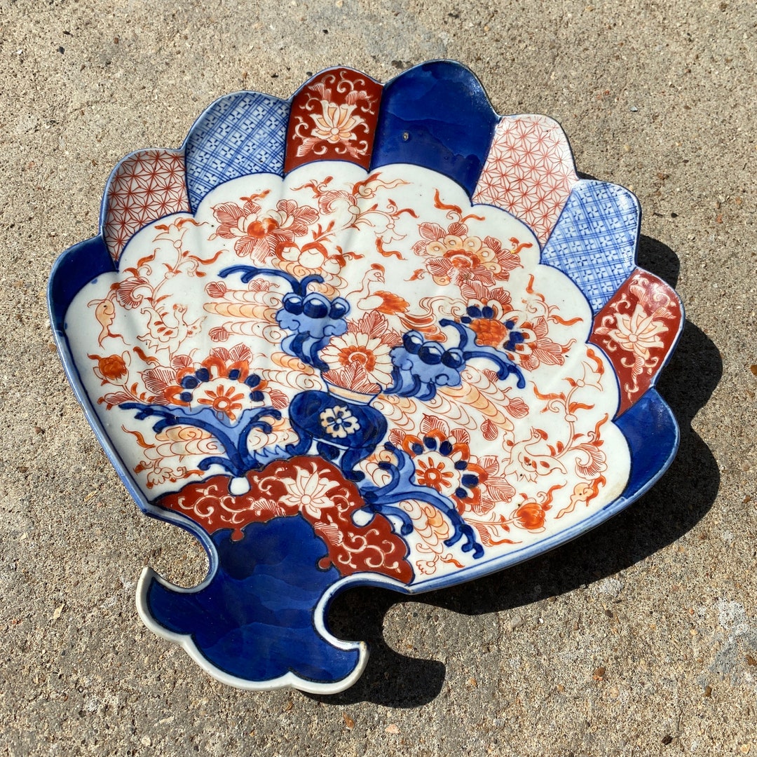 Antique Japanese Imari Scalloped Shell Plate - Etsy