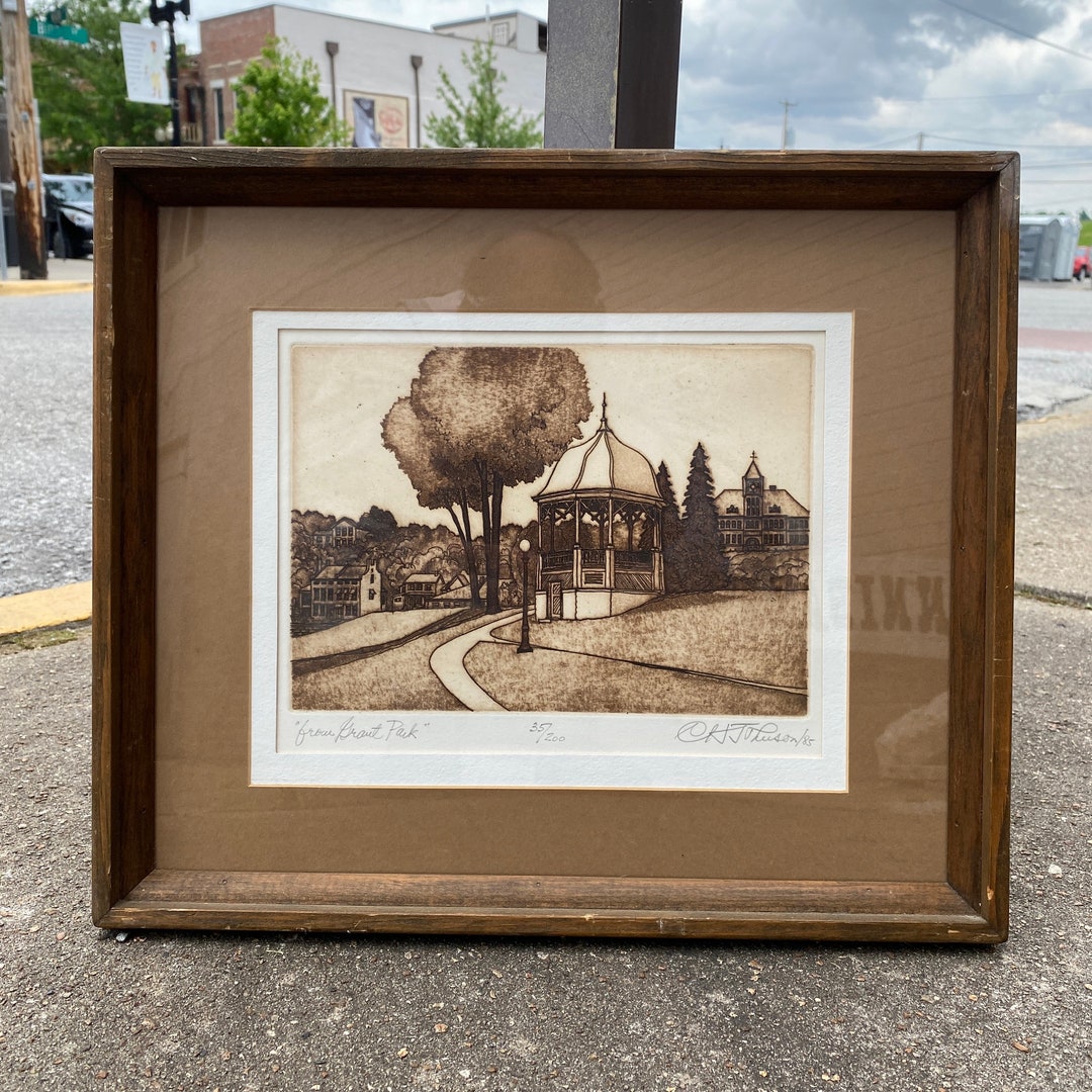 Carl C.H. Johnson Etching “from Grant Park” 1985 No. 35/200 - Etsy