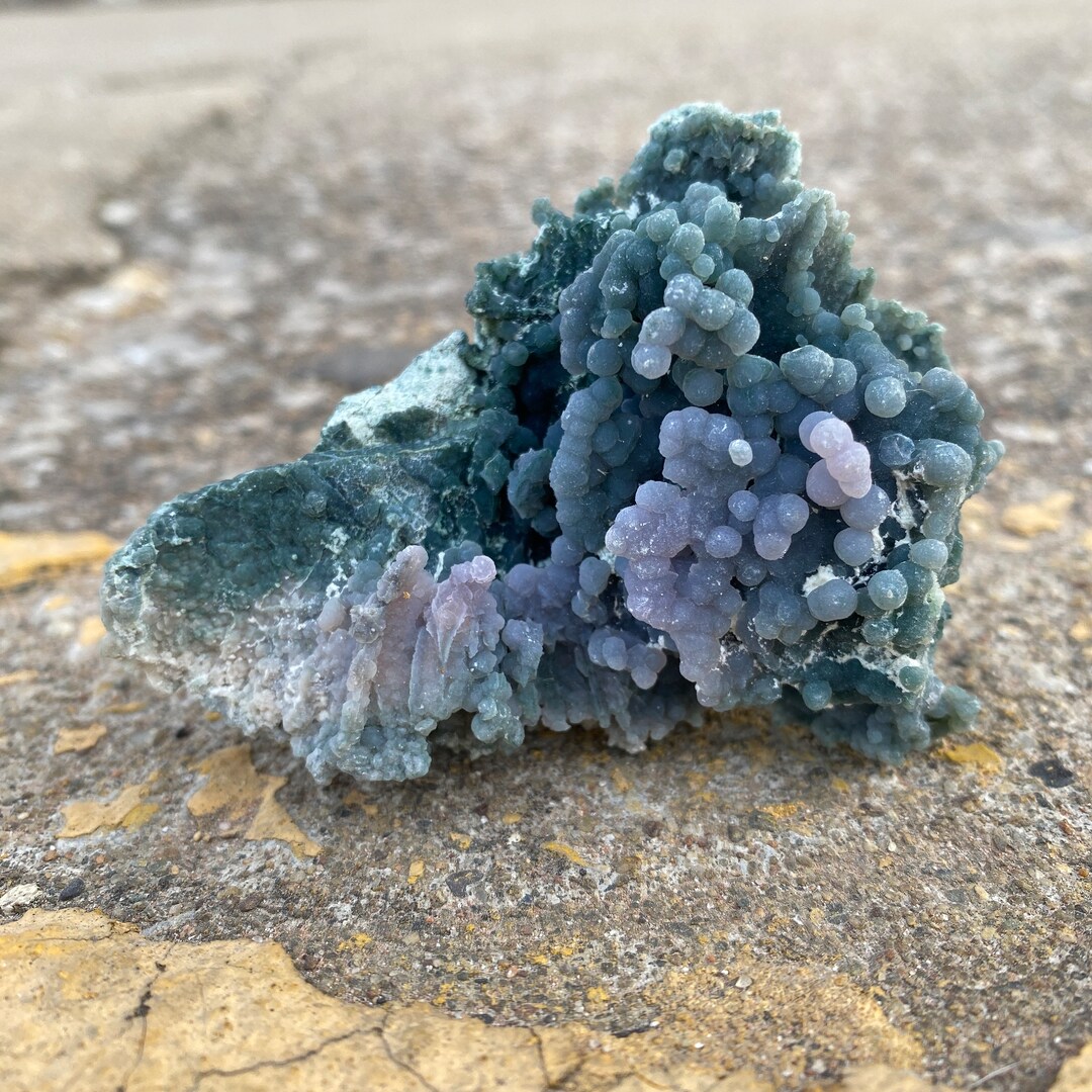 Beautiful Grape Agate Cluster Specimen With Purple and Green Botryoidal ...