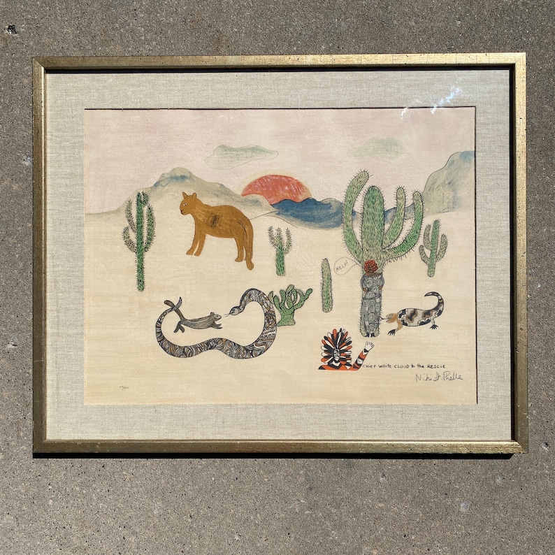 Niki De Saint Phalle Chief White Cloud to the Rescue 1976 Color ...