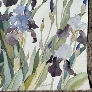 Marie Louise Rouff Watercolor Titled First Iris 1988 - Etsy