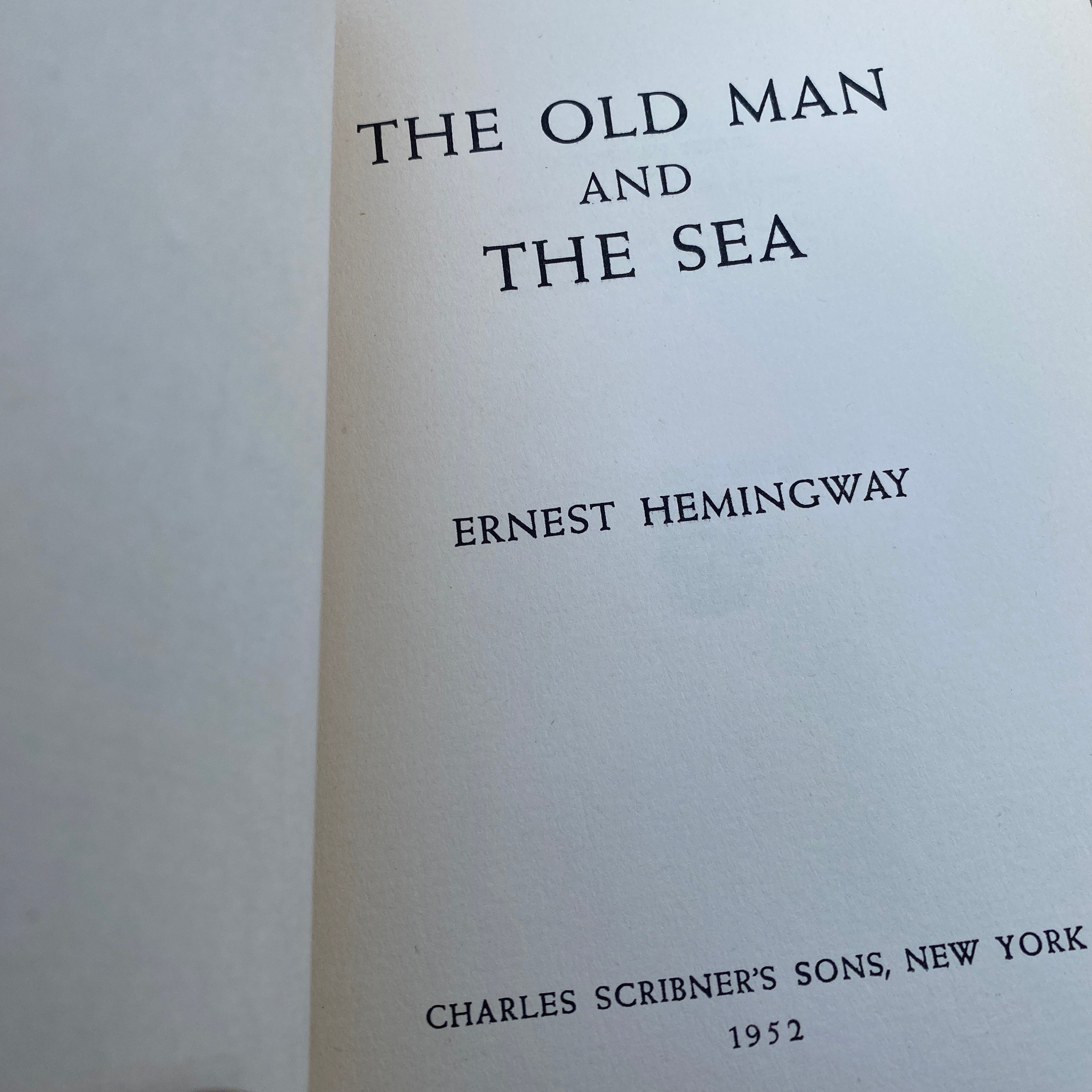Ernest Hemingway 1st Ed. Old Man and the Sea 1952 - Etsy