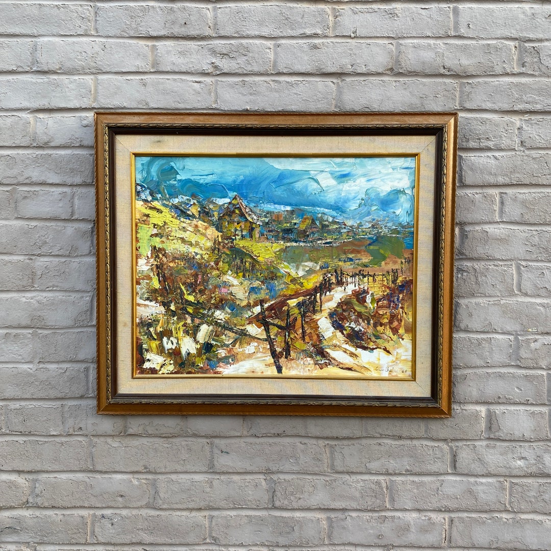 Guy Balmer Original San Miguel Landscape Painting Dated 1968 MCM - Etsy
