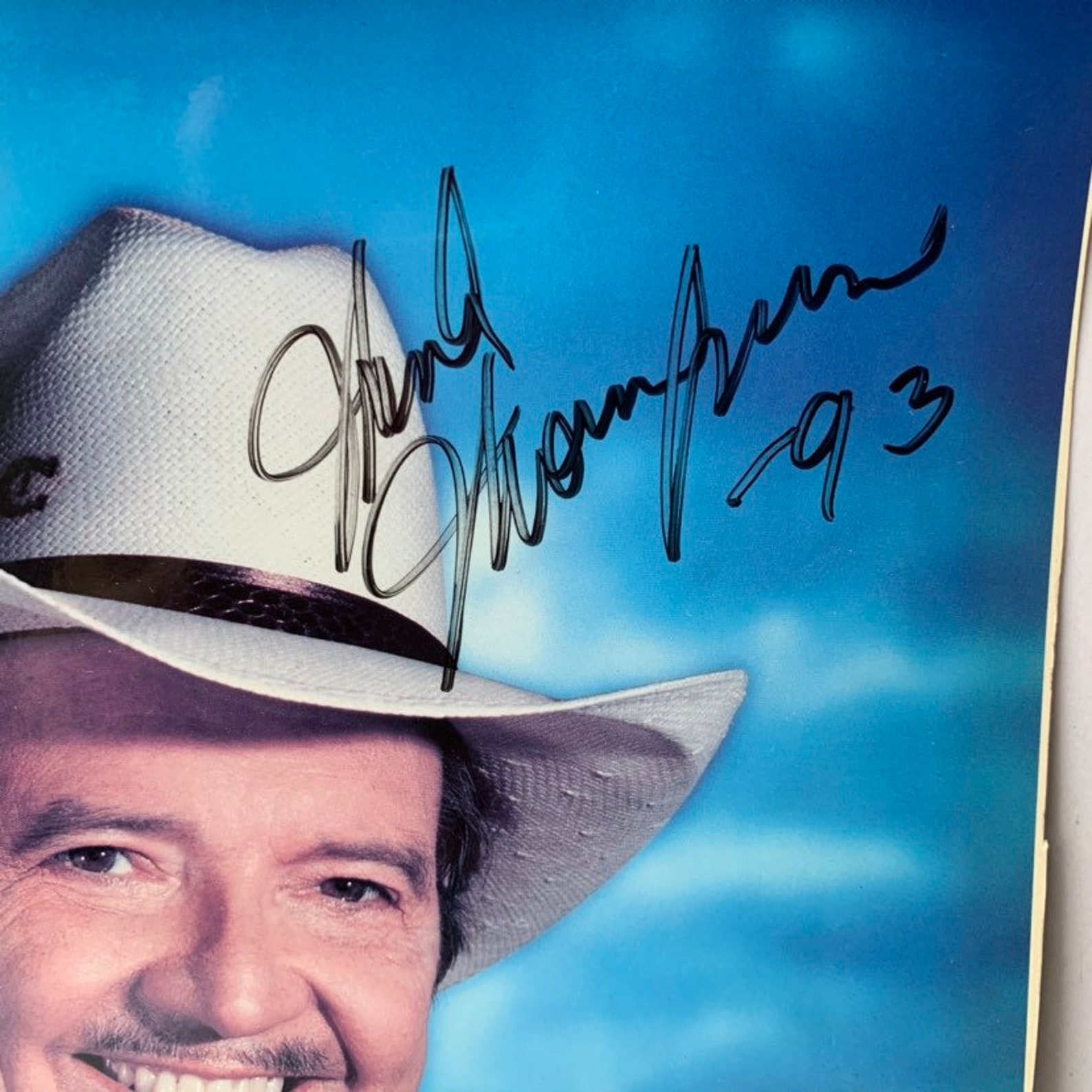 Hank Thompson Autographed Portrait 1993 - Etsy