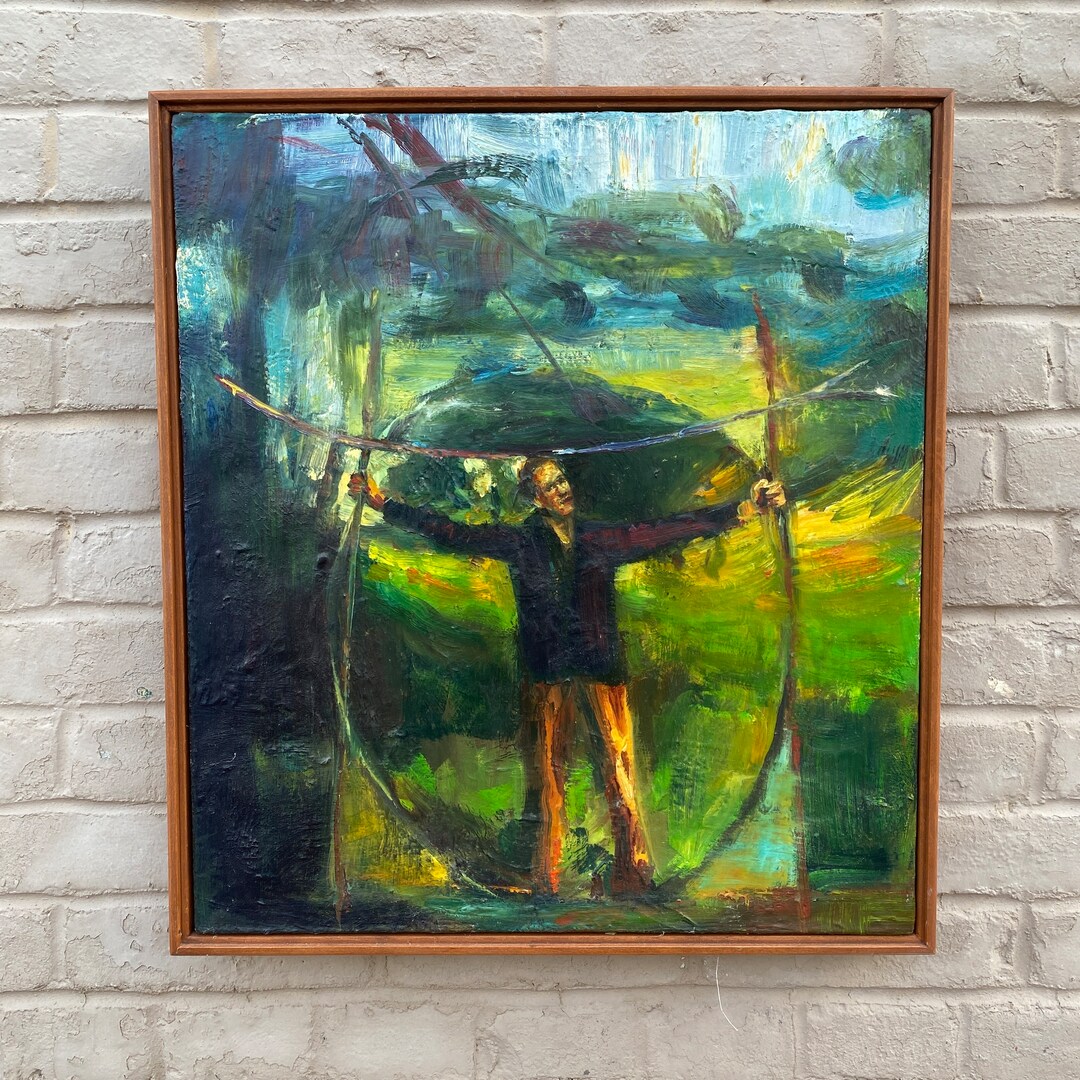 Laura Ross-paul Original Oil/ Wax Painting Titled “vitruvian Man” 2008 ...