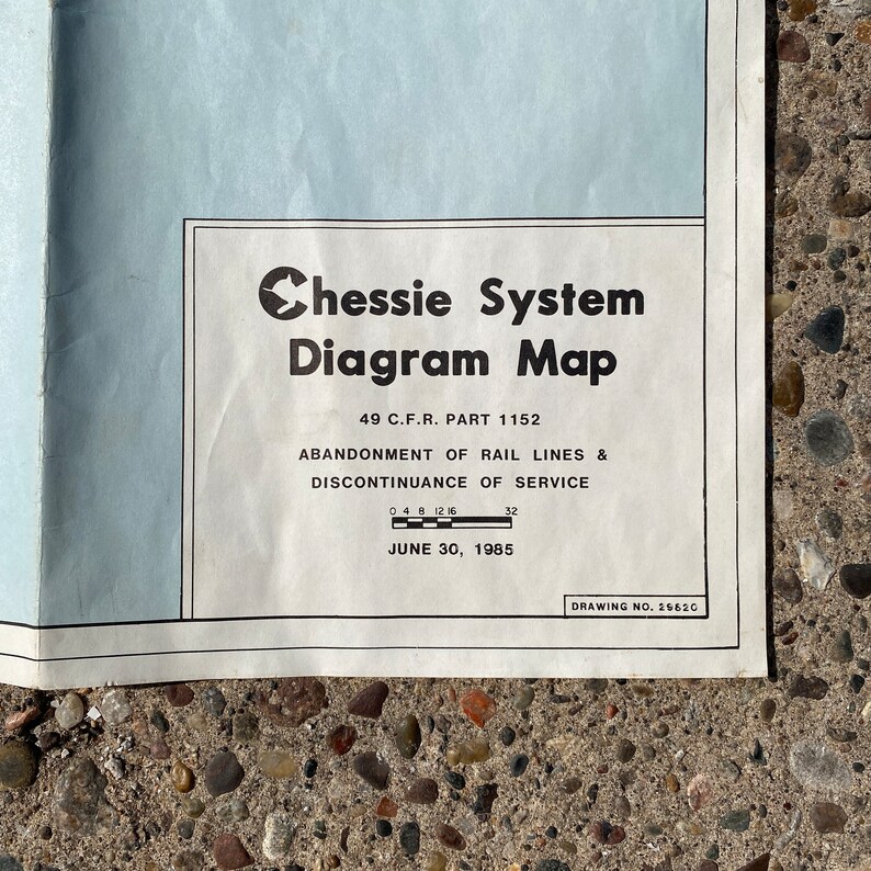 Vintage Chessie System Diagram Map - Etsy