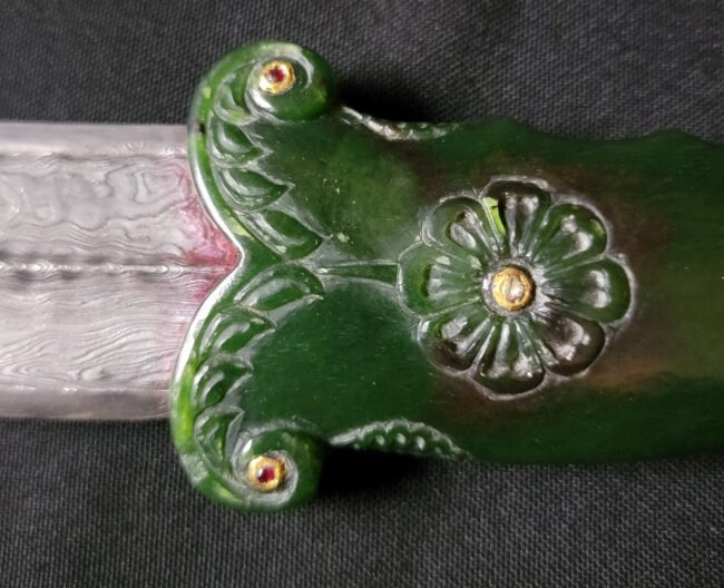 Antique Indo Persian Mughal Jade Handle Damascus Dagger - Etsy