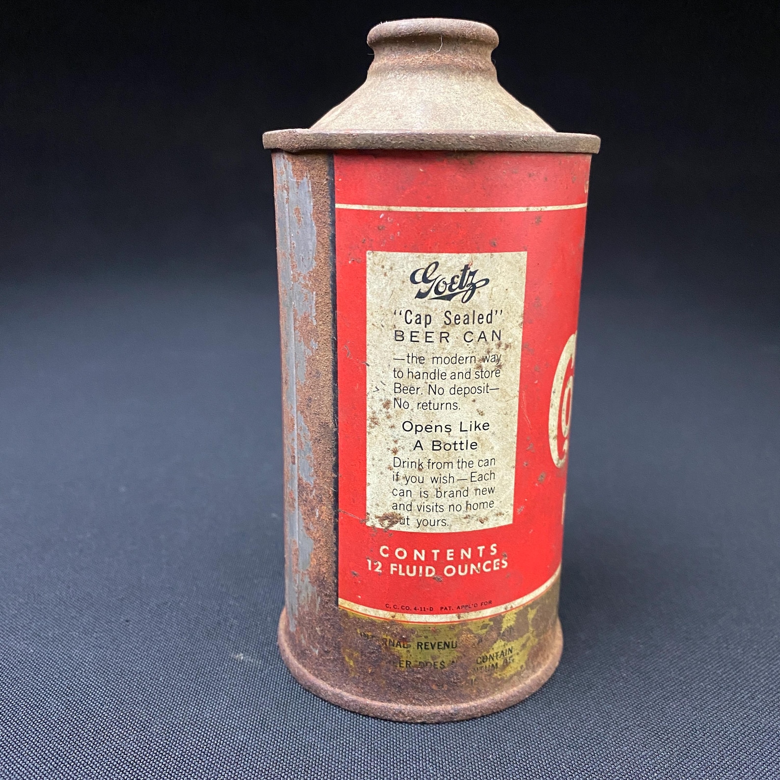 1930s Cone Top Goetz County Club Beer Can St. Joseph, Missouri EMPTY - Etsy