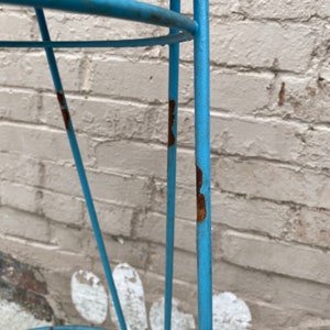 Pair MCM Hairpin Leg Bar Stools With Amazing Blue Paint - Etsy