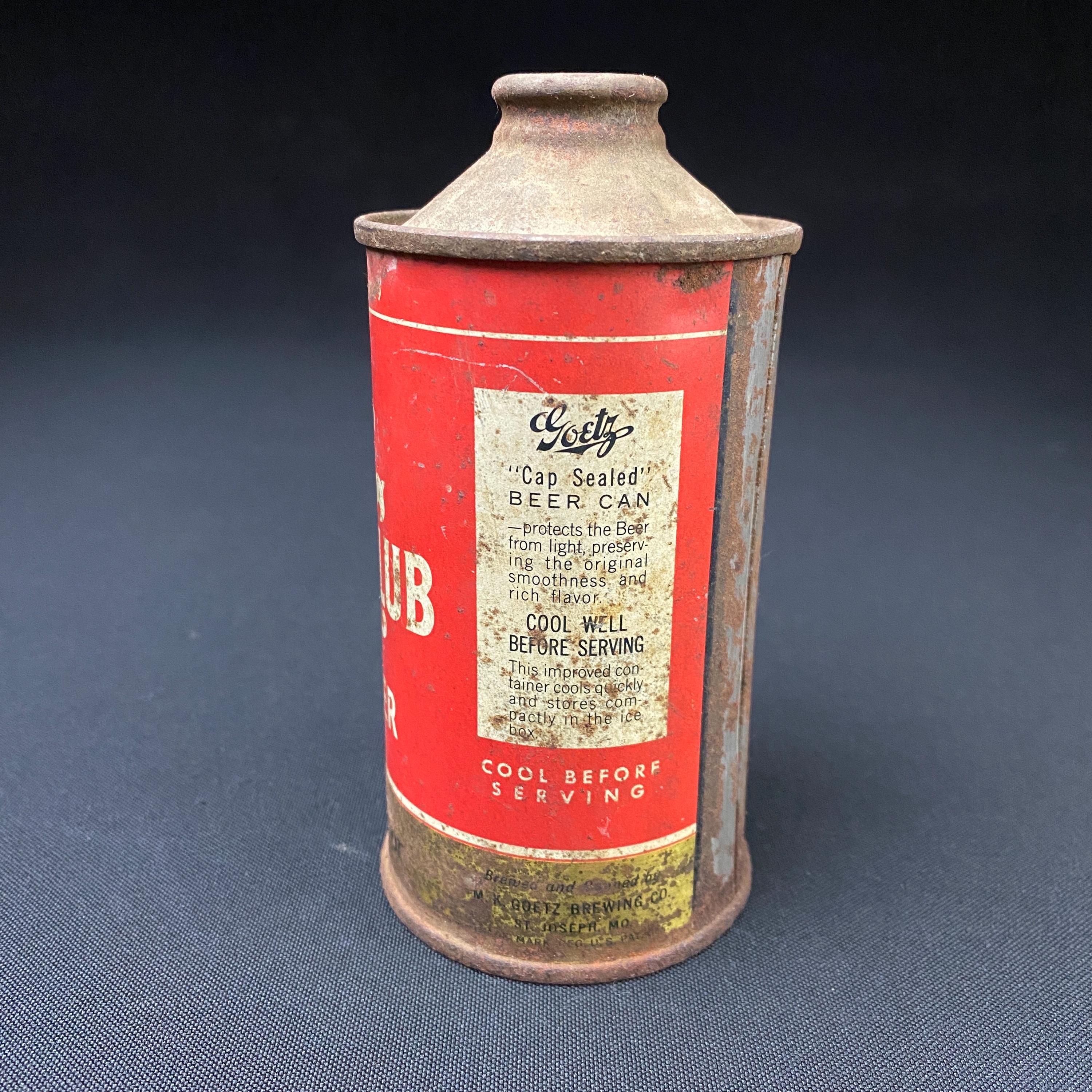 1930s Cone Top Goetz County Club Beer Can St. Joseph, Missouri EMPTY - Etsy
