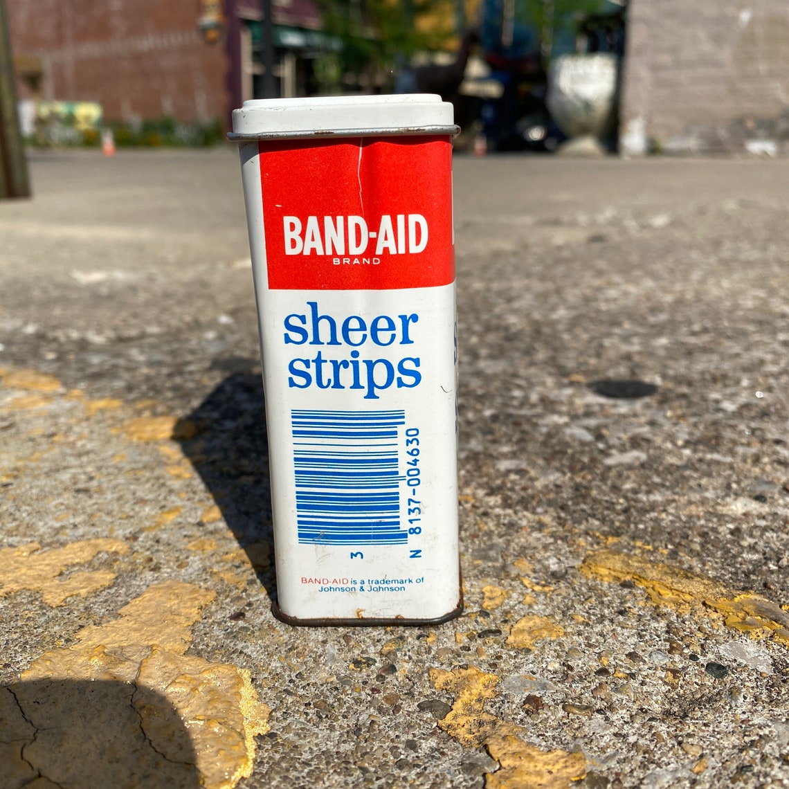 Vintage Metal Band-aid Brand Bandage Tin Lid With Hinge - Etsy
