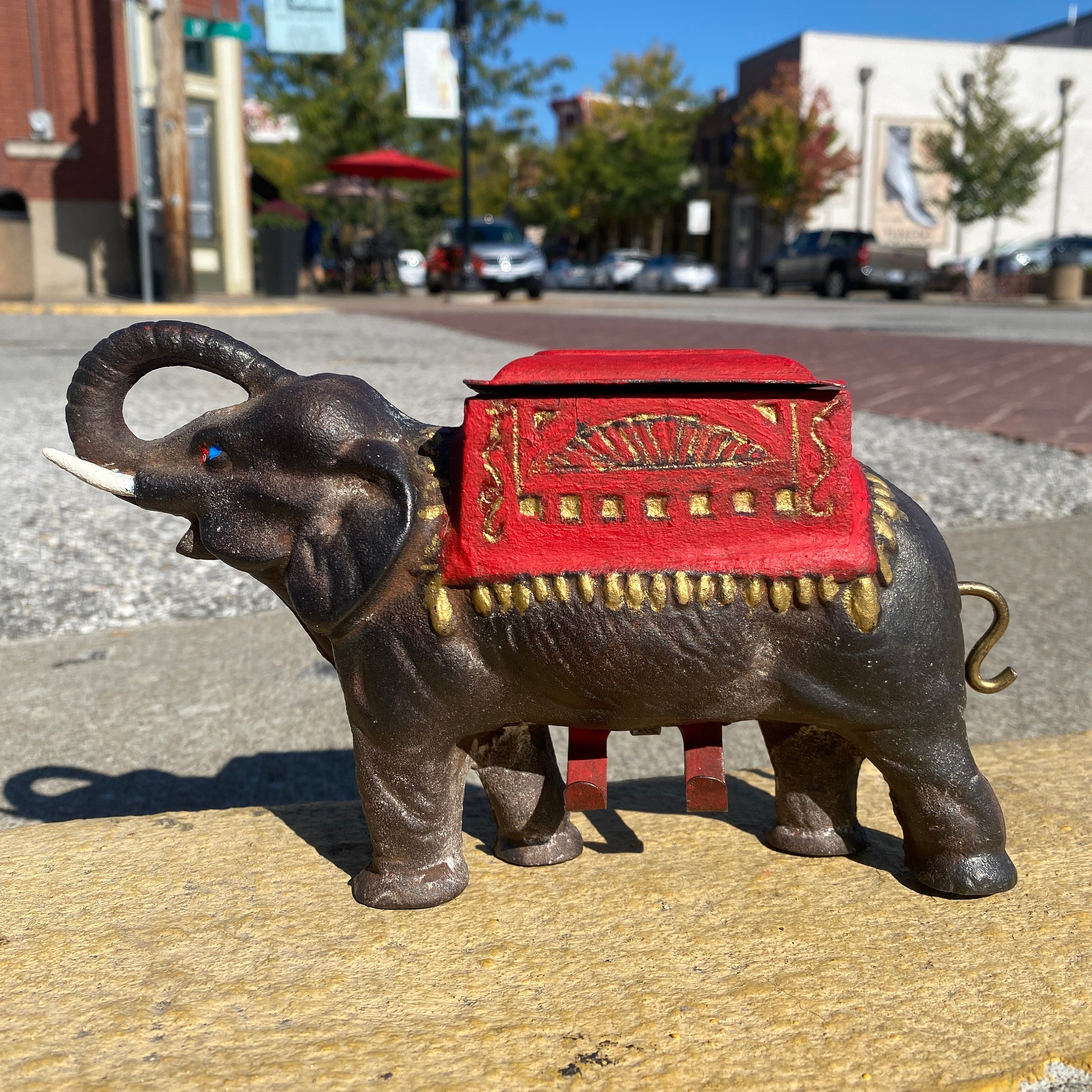 Antique Cast Iron Elephant Cigarette Dispenser - Etsy