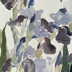 Marie Louise Rouff Watercolor Titled First Iris 1988 - Etsy