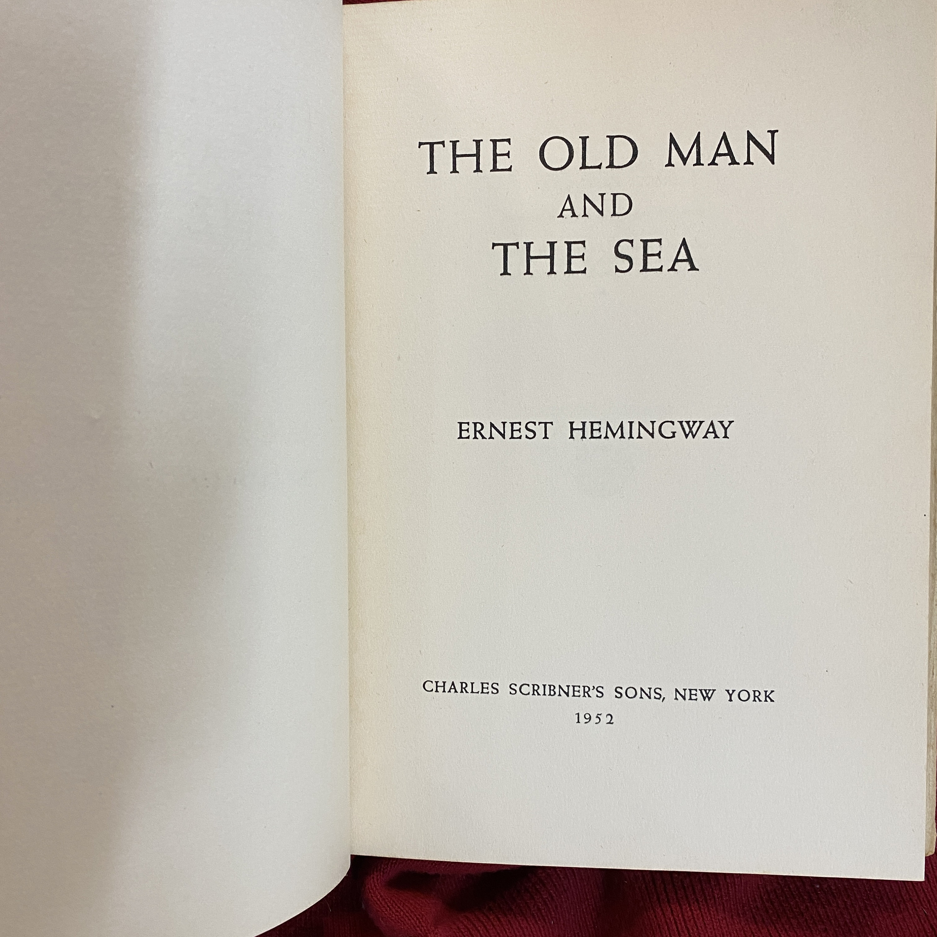 Ernest Hemingway 1st Ed. Old Man and the Sea 1952 - Etsy