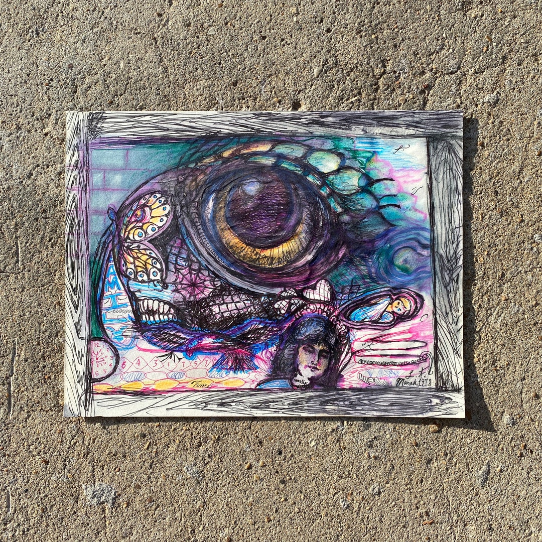 Lynette “squeaky” Fromme Prison Art Painting “broken Again” Manson ...