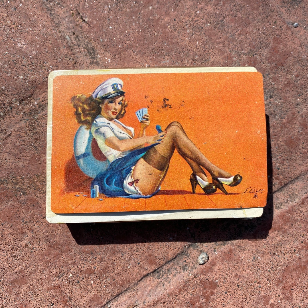 1950s Elliot Pinup Girl Playing Cards Sealed Pack Shriners - Etsy