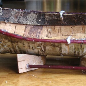 Natural Birch Bark Mini Canoe Display Stand - Etsy