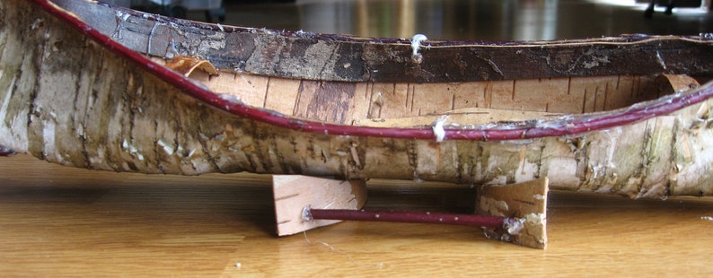 Natural Birch Bark Mini Canoe Display Stand - Etsy