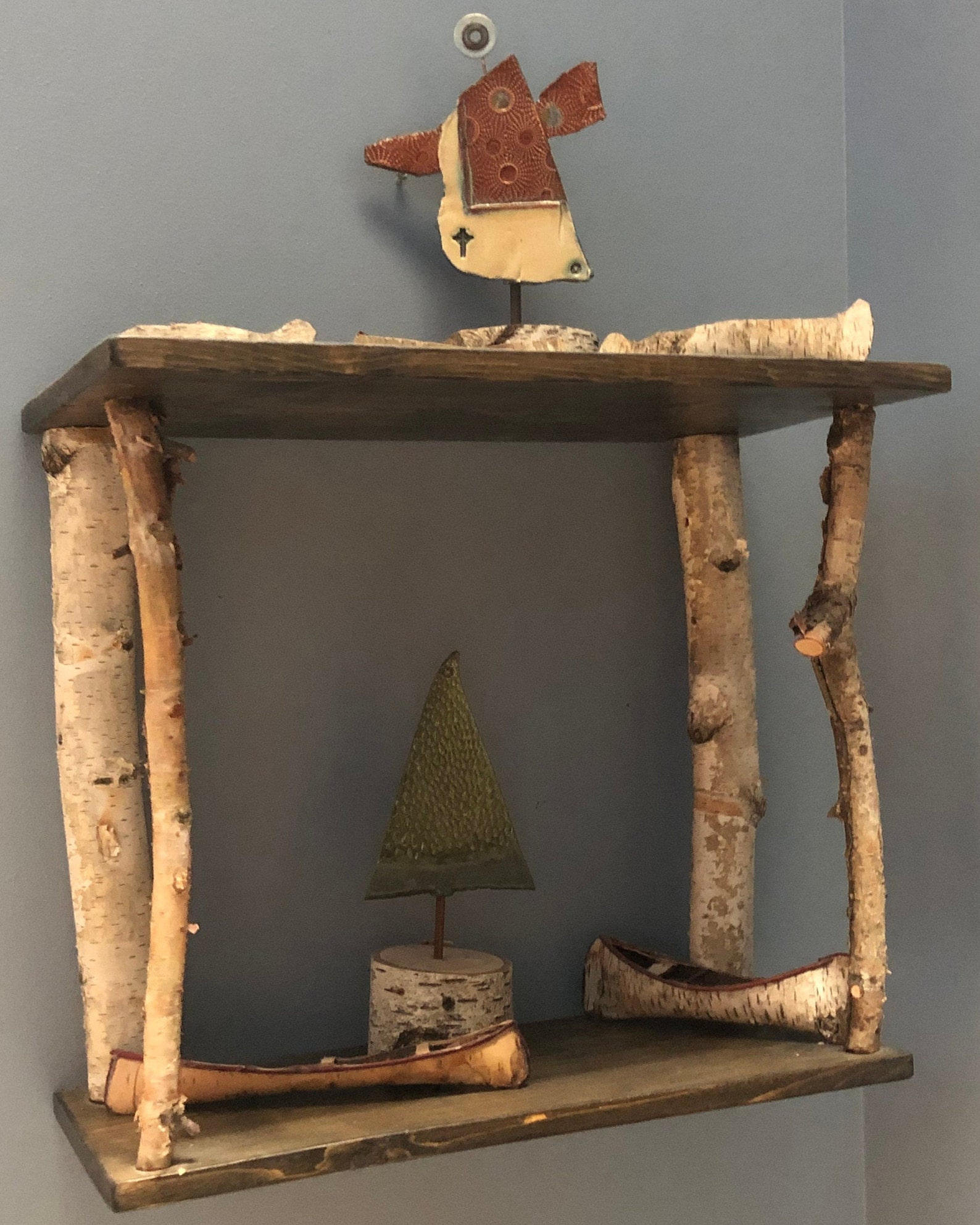 Unique White Birch Shelf | Etsy