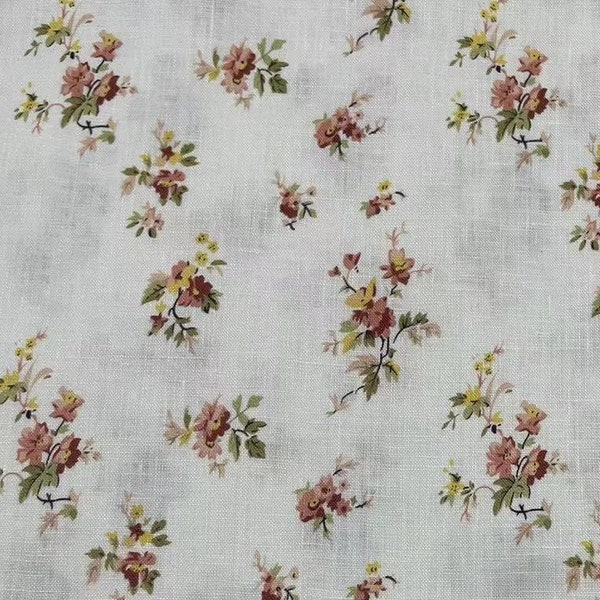 Floral Linen Fabric - Etsy