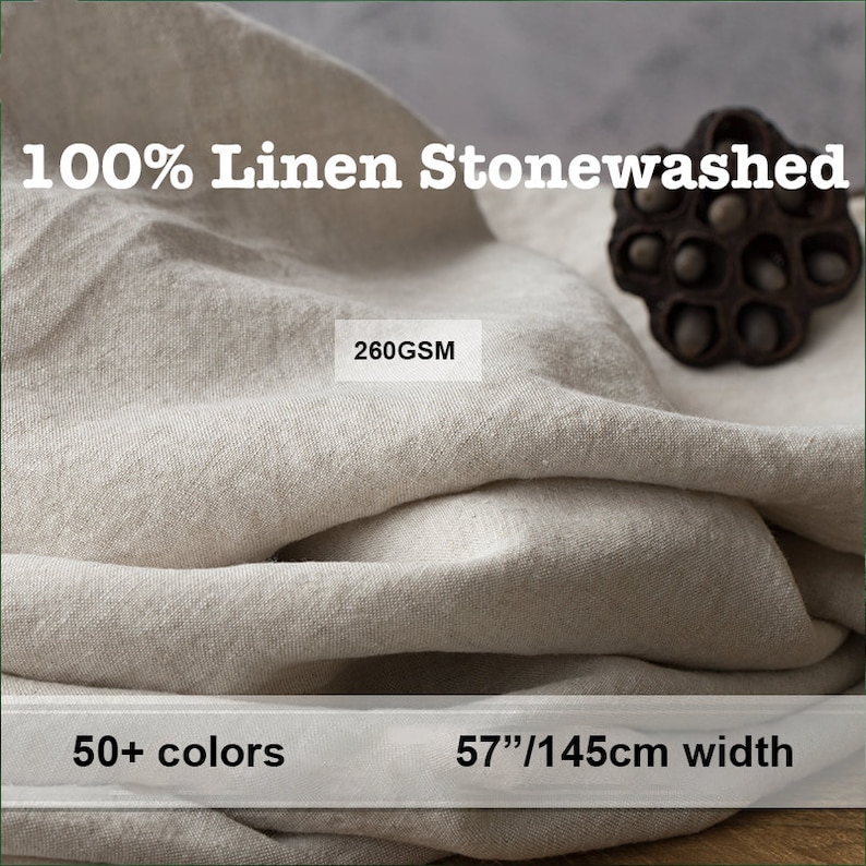 50 Colors 100% Linen Fabric Stonewashed Linen Pure Linen Flax - Etsy