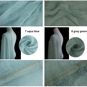 18 Colors- Pure Silk Crinkle Georgette Hand Dyed 6 Momme 47"/120cm ...