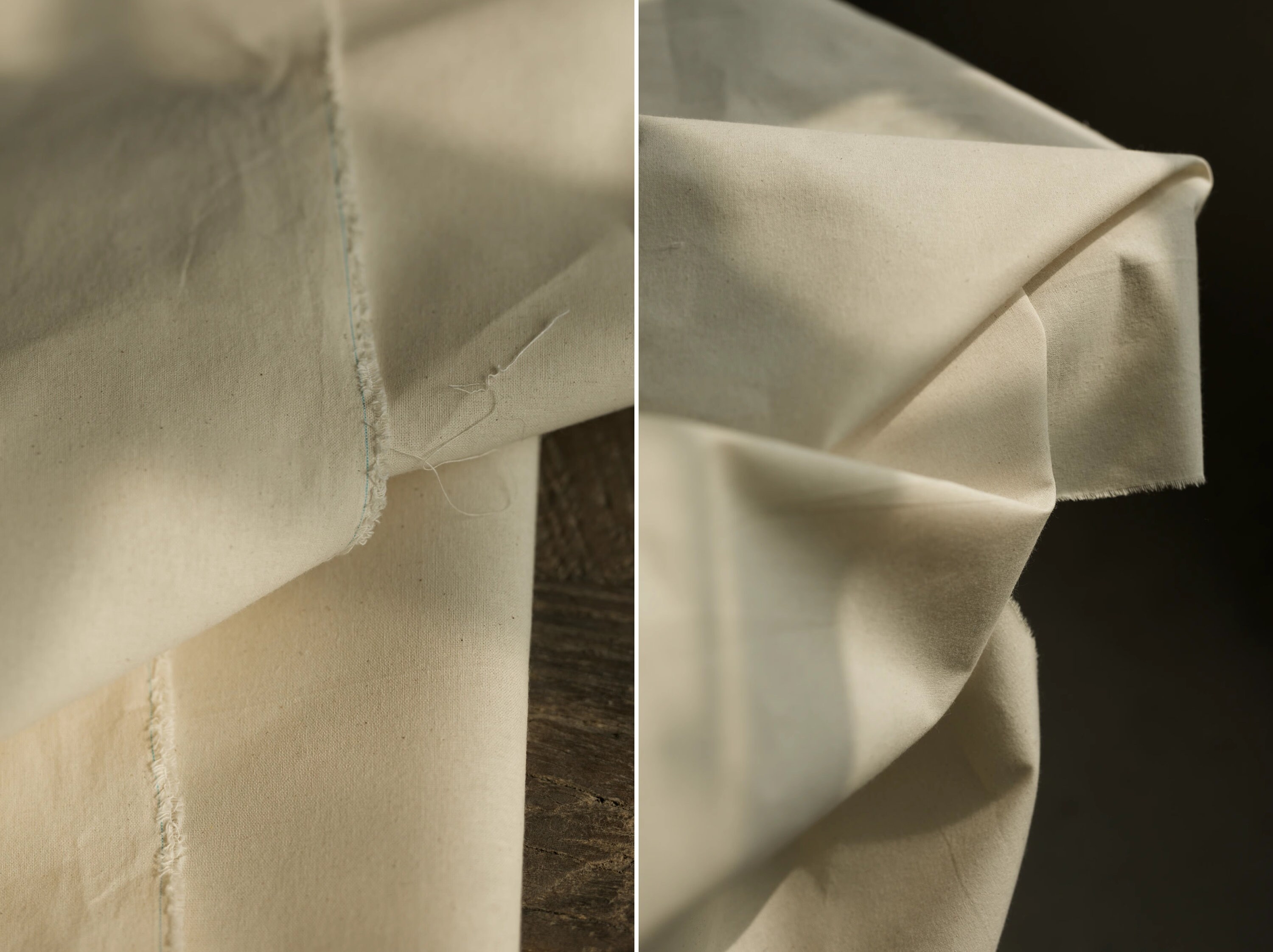 Natural Cotton Calico Fabric - Heavy Plain Unbleached, 63" Wide - Etsy