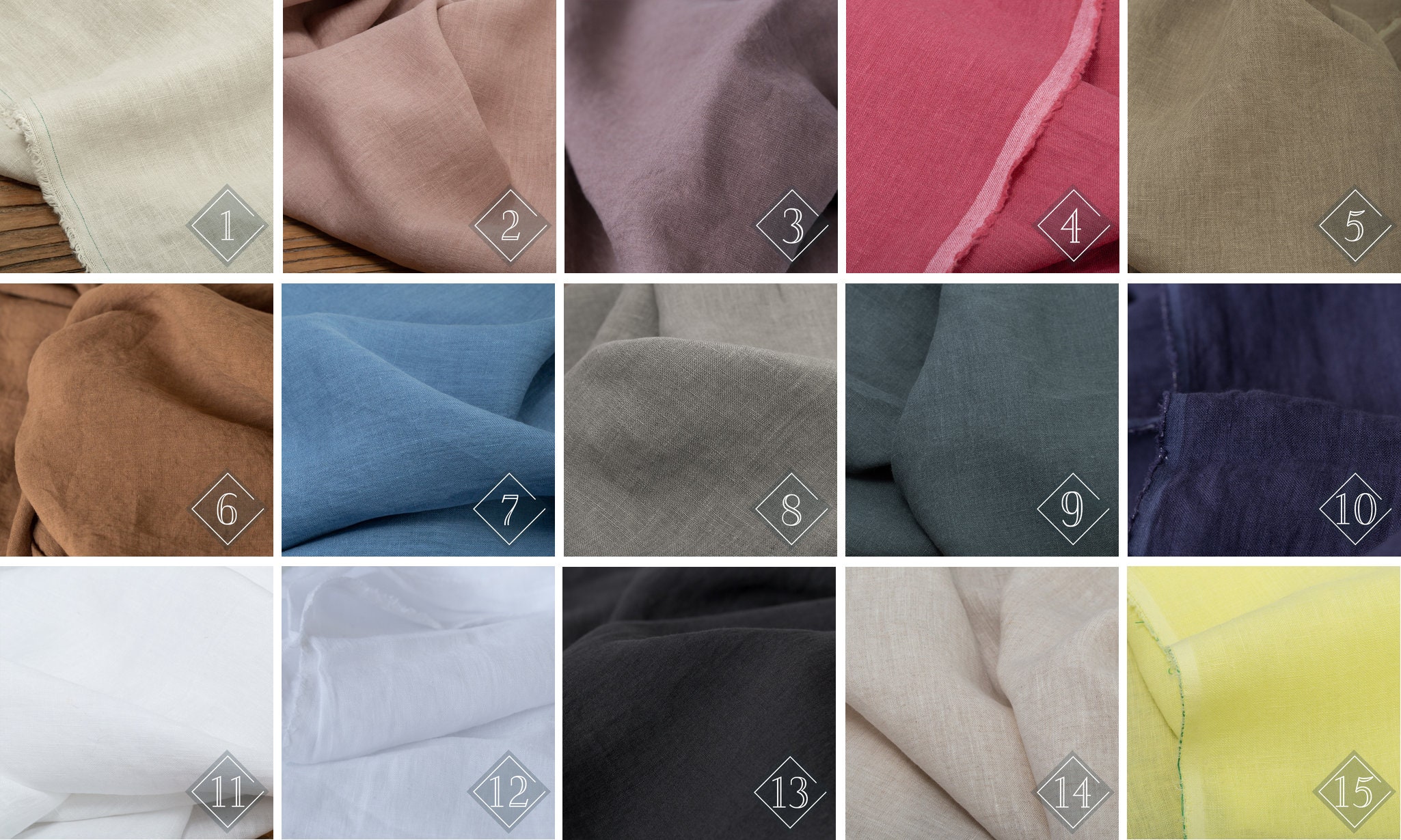 62 Colors 100% Linen Thin Solid Fabric Pre Washed Linen Flex - Etsy
