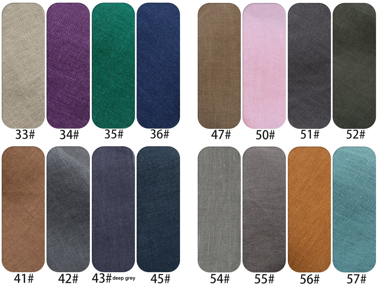 62 Colors 100% Linen Thin Solid Fabric Pre Washed Linen Flex - Etsy