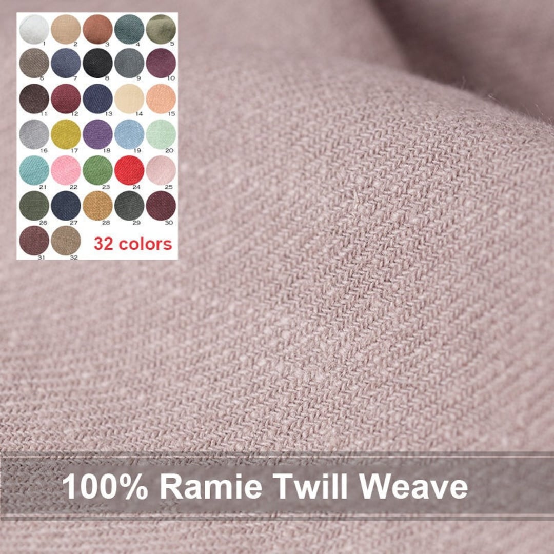 32 Colors Heavy 100% Ramie Fabric Solid Twill- 1/2 Yard - Etsy