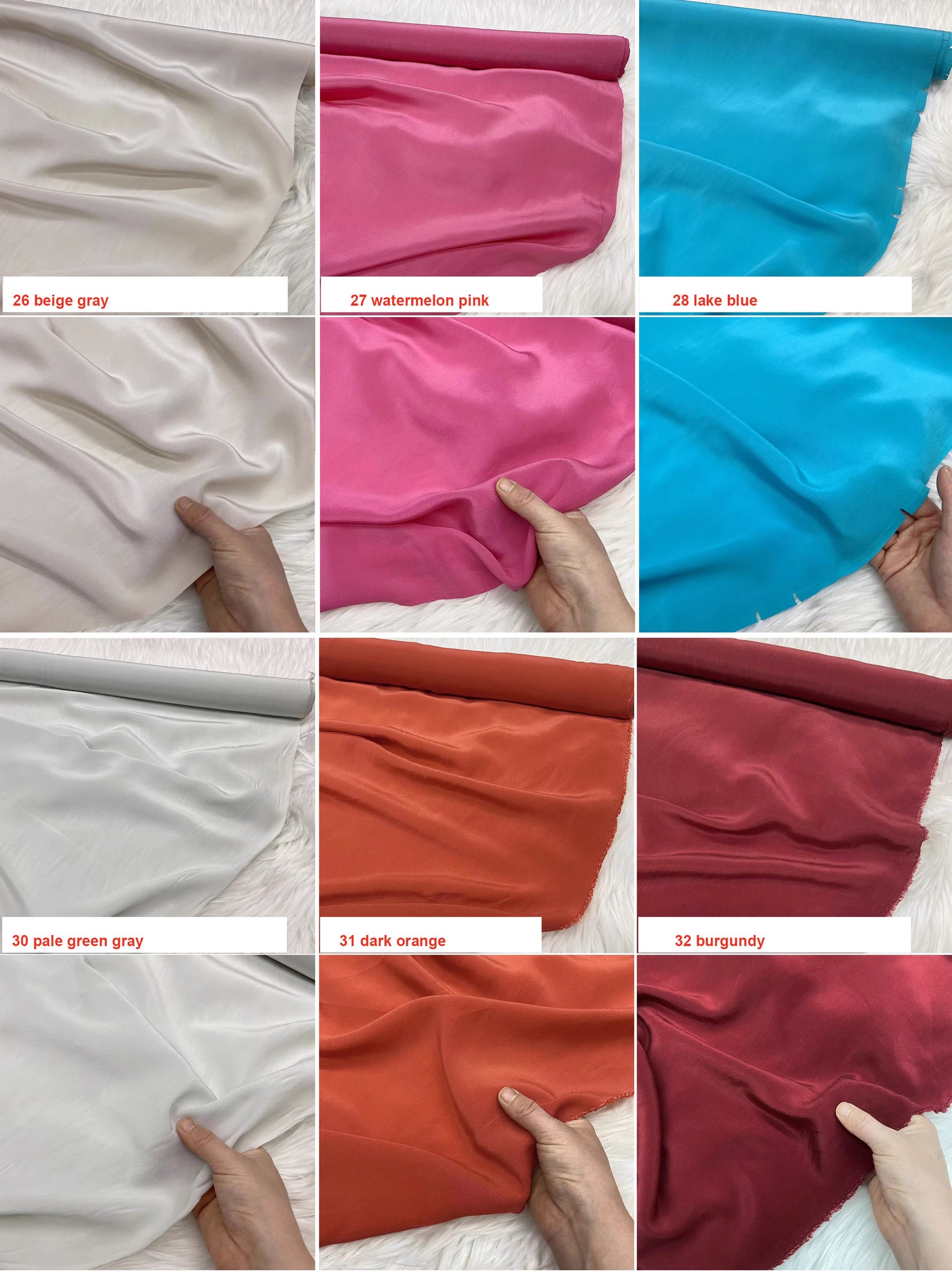 30+ Colors- Solid Pure Mulberry Silk Crepe De Chinefabric 16 Momme - Etsy