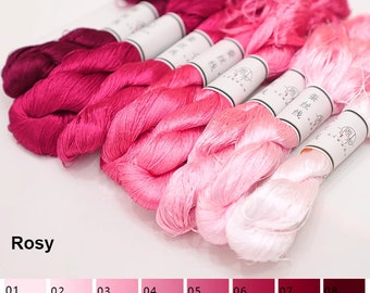 Buy Sweet Pink Silk Thread Spool, Art Silk Thread, Hand Machine ...