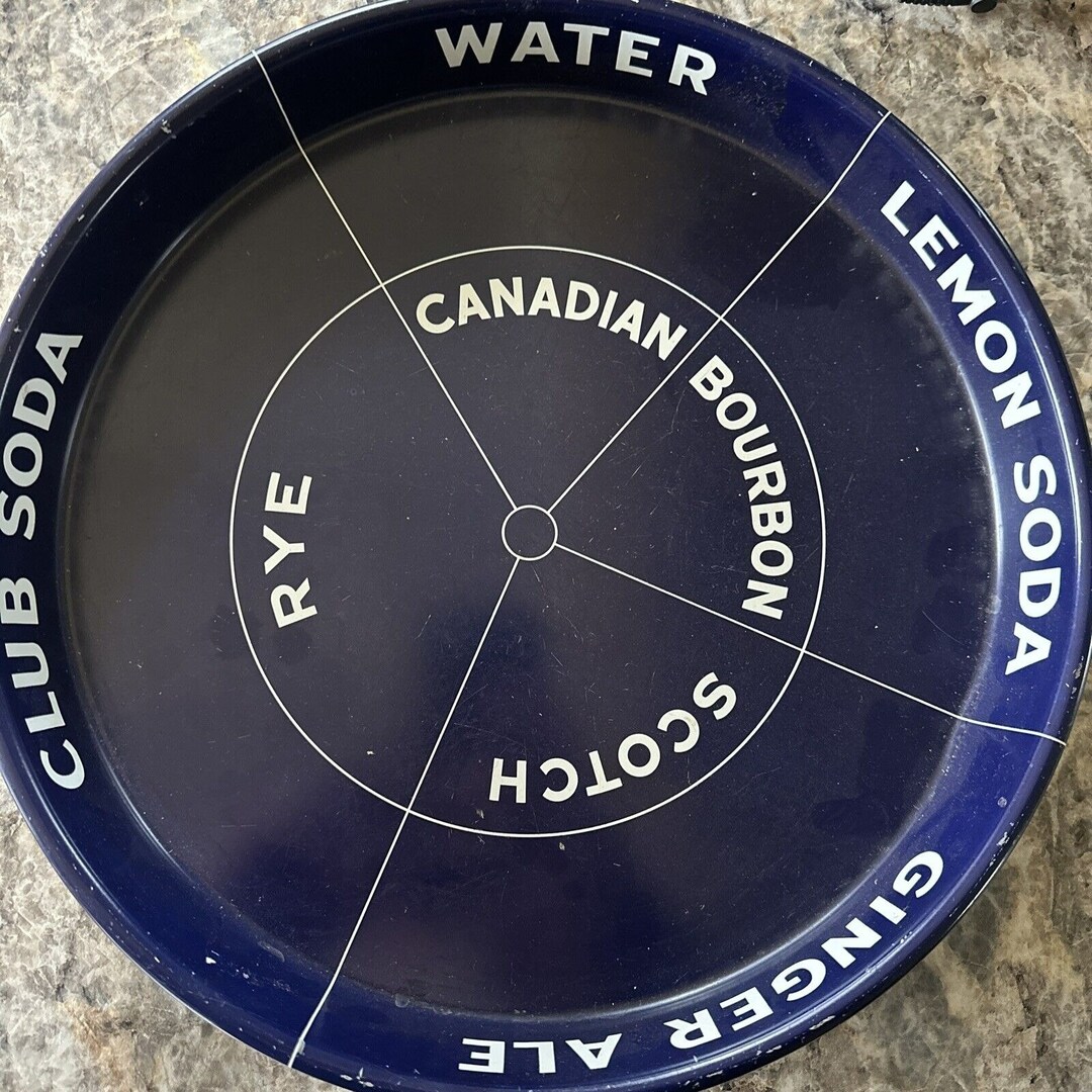 Vintage Metal Cocktail Tray - Etsy