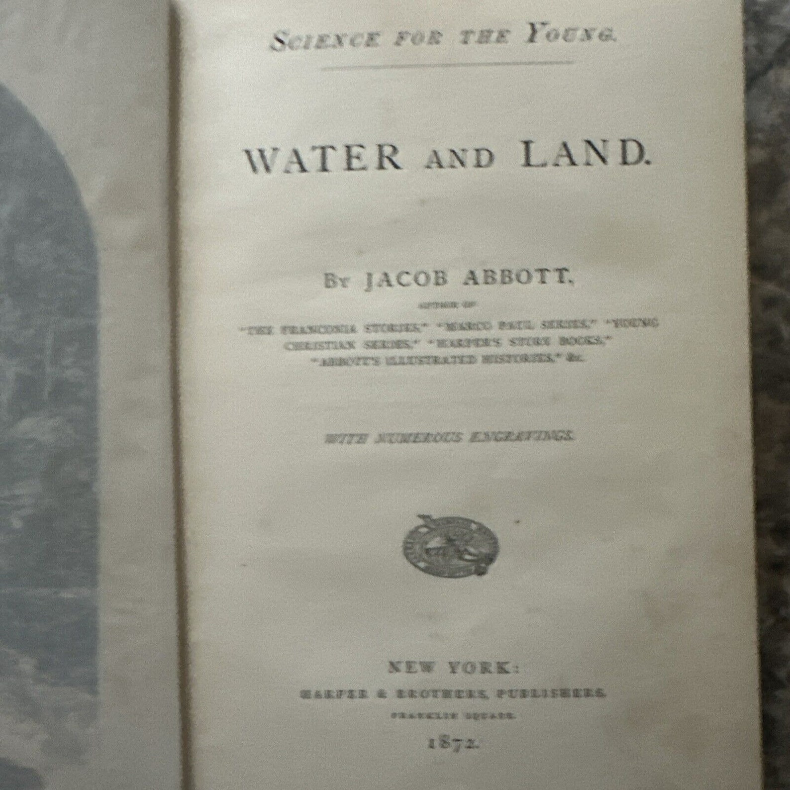 Science for the Young Water & Land 1872 - Etsy