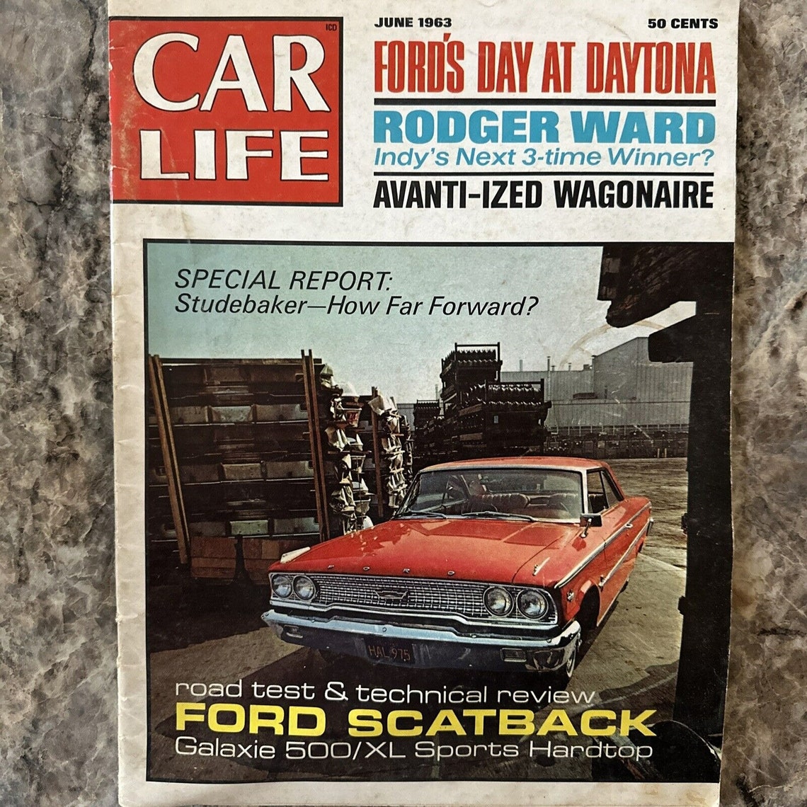 Car Life Magazine June 1963 Ford at Daytona, Rodger Ward, Avanti ...